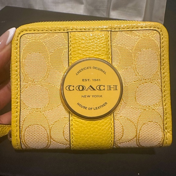 Coach | Bags | Coach Retro Yellow Wallet | Poshmark